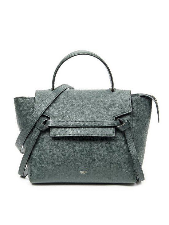 Celine | Bags | Celine Micro Belt Bag Green Gray Calfskin Leather ...
